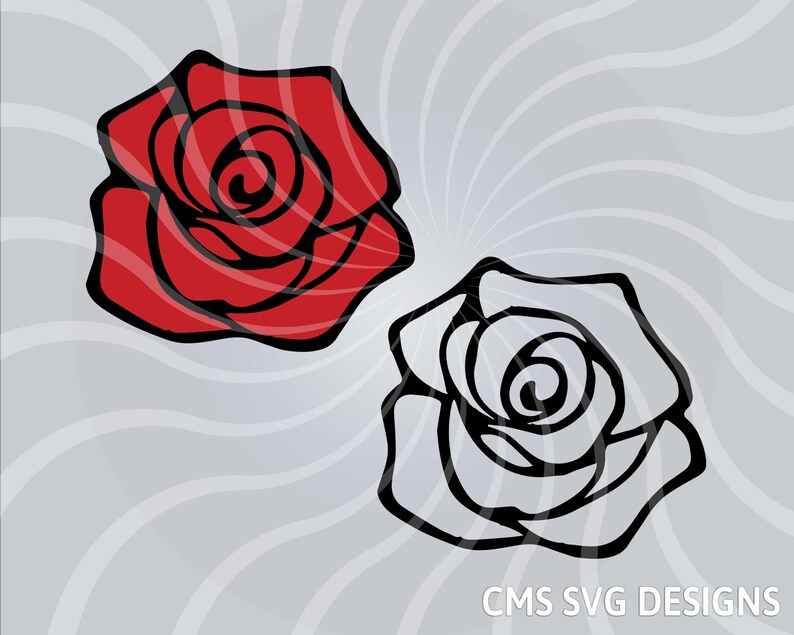 Rose Flowers SVG 2 Roses Svg Love Svg Cut File Cricut Maker - Etsy