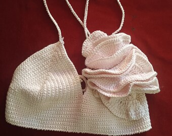 Crochet Ruffle Bikini Top - Etsy