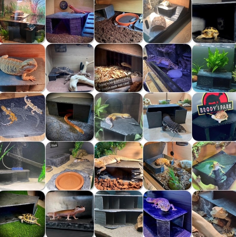 Aquarium, Small Reptiles Slate Cave, Fish Fry Protector, Free Postage ...