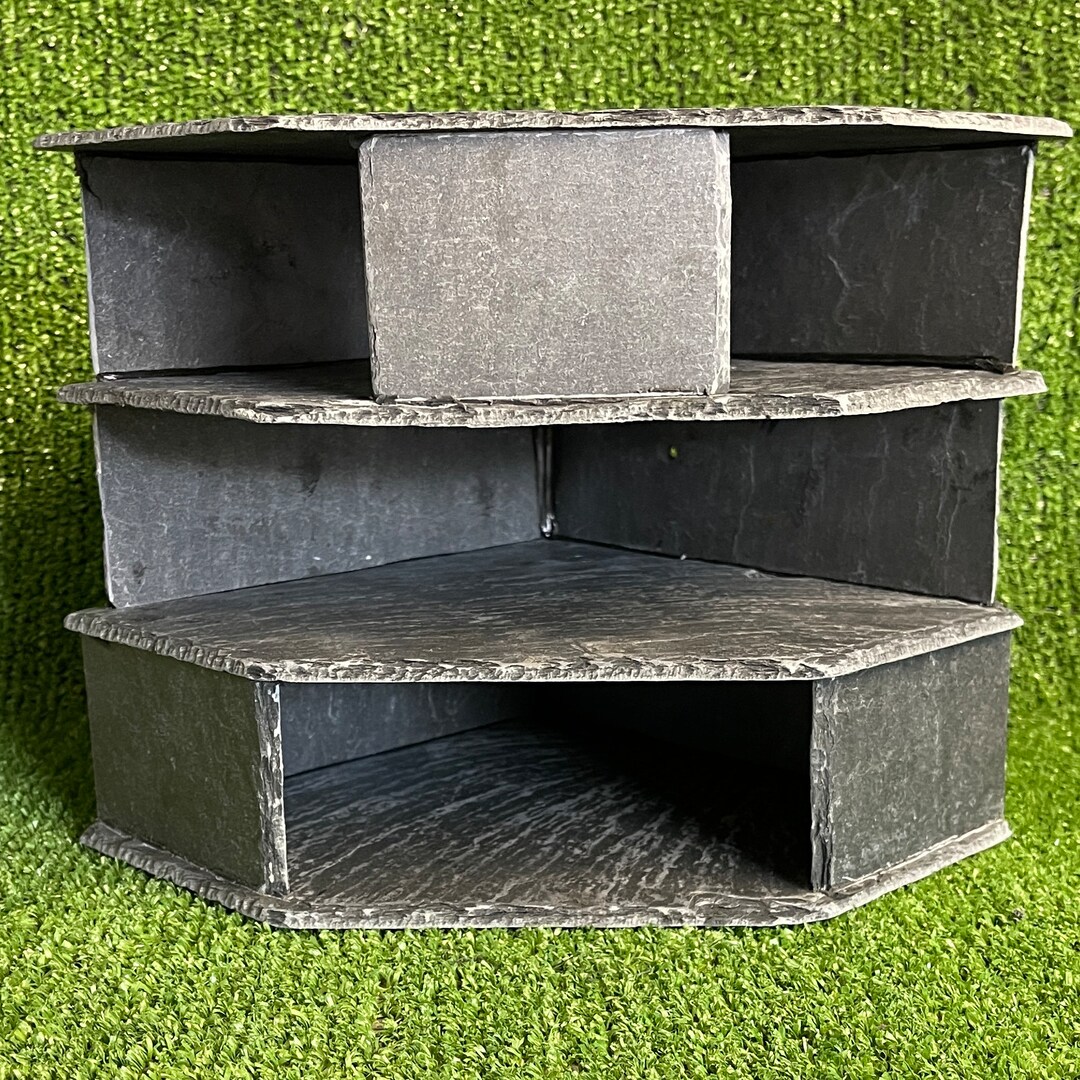 Aquarium and Reptile Slate 3 Tier Cave, Axolotl, Catfish, Reptiles ...