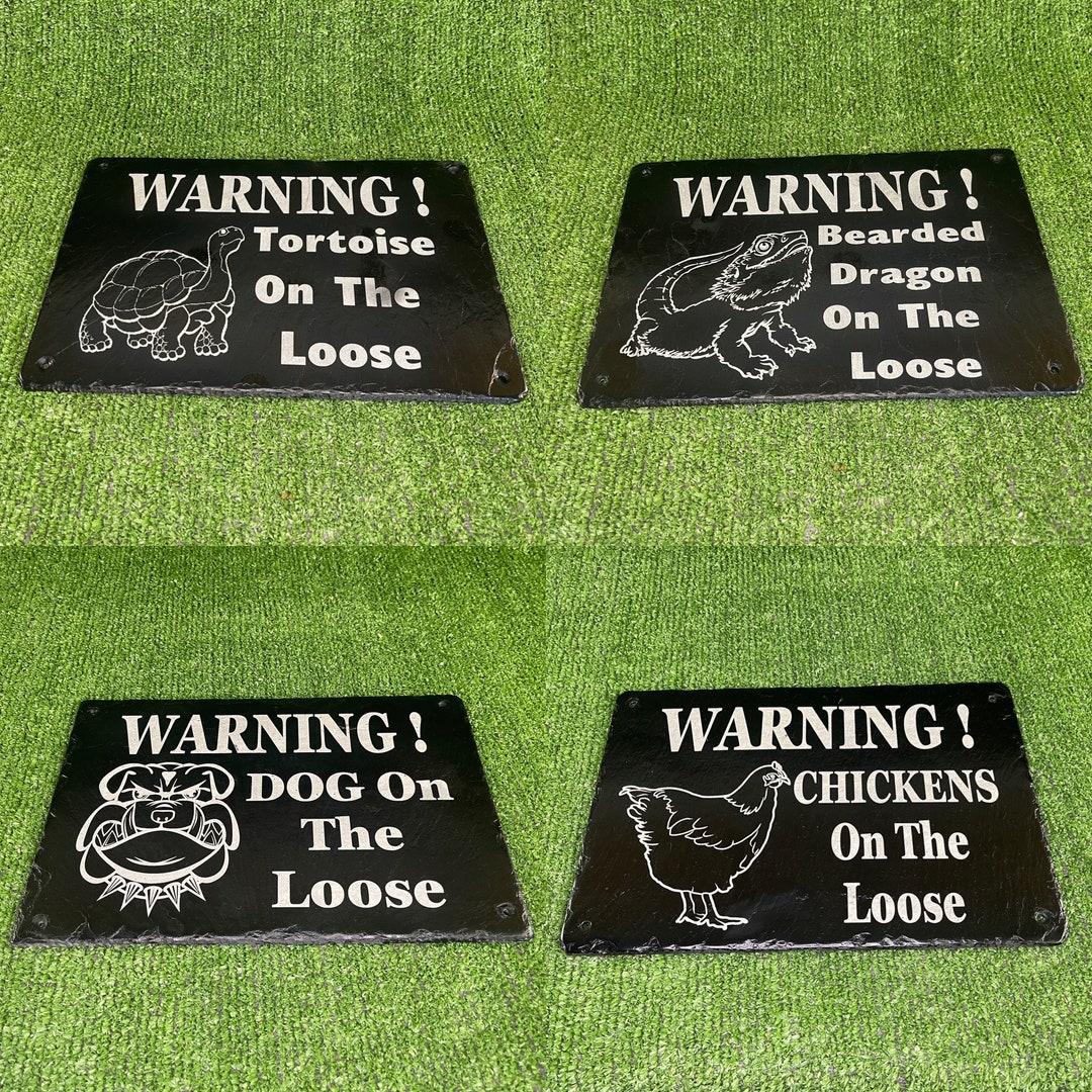 WARNING Slate Signs 30x20cm Large Laser Engraved Wall /house / - Etsy