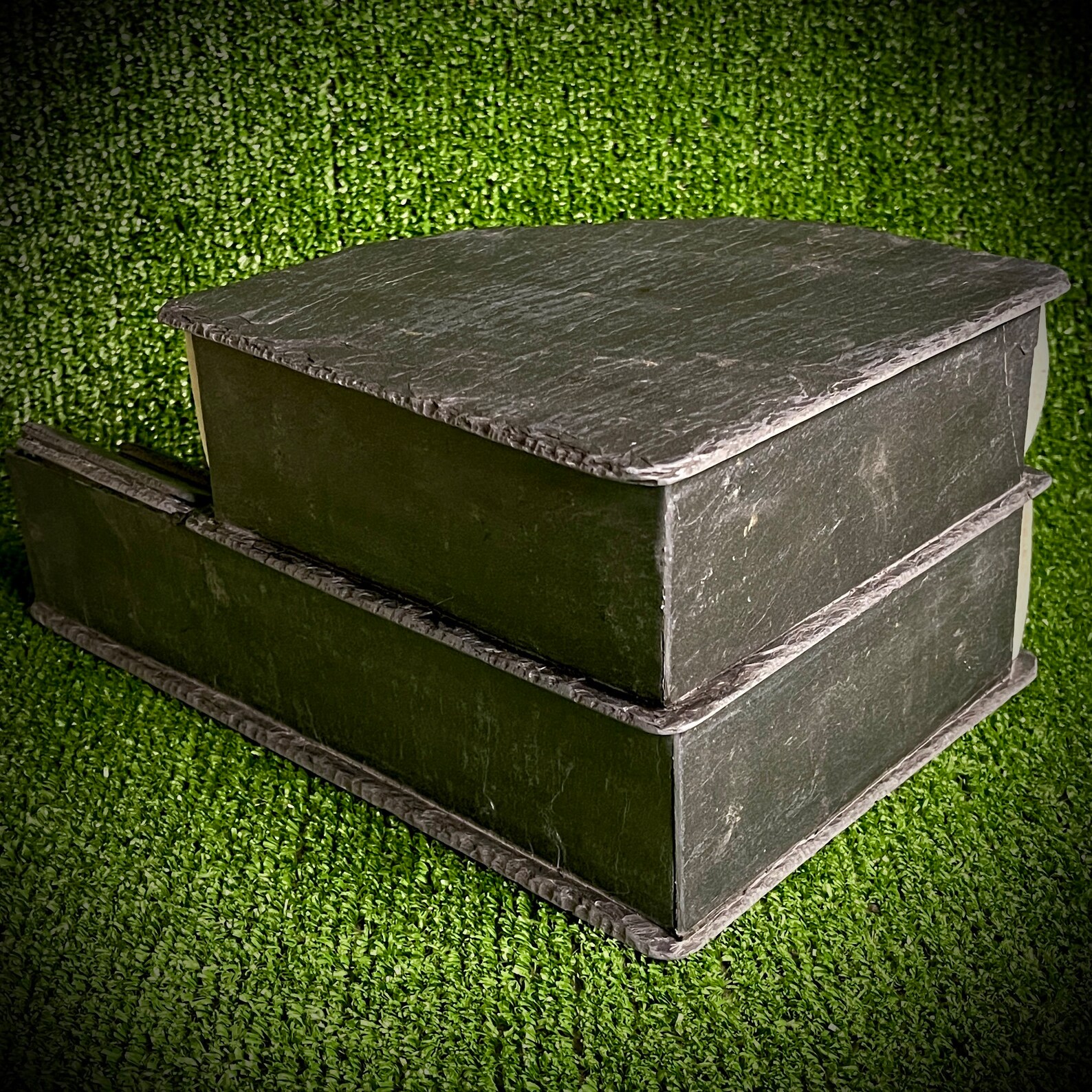 FLINTSTONE 2 Tier Ramp Handmade Natural Slate Cave - Etsy UK
