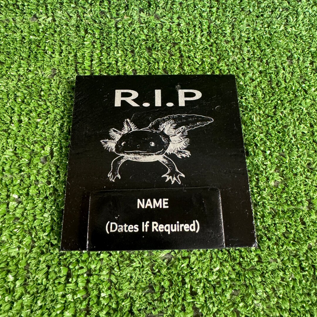 Axolotl Pet Memorial RIP Grave Marker,plaque Laser Engraved 9x9cm - Etsy