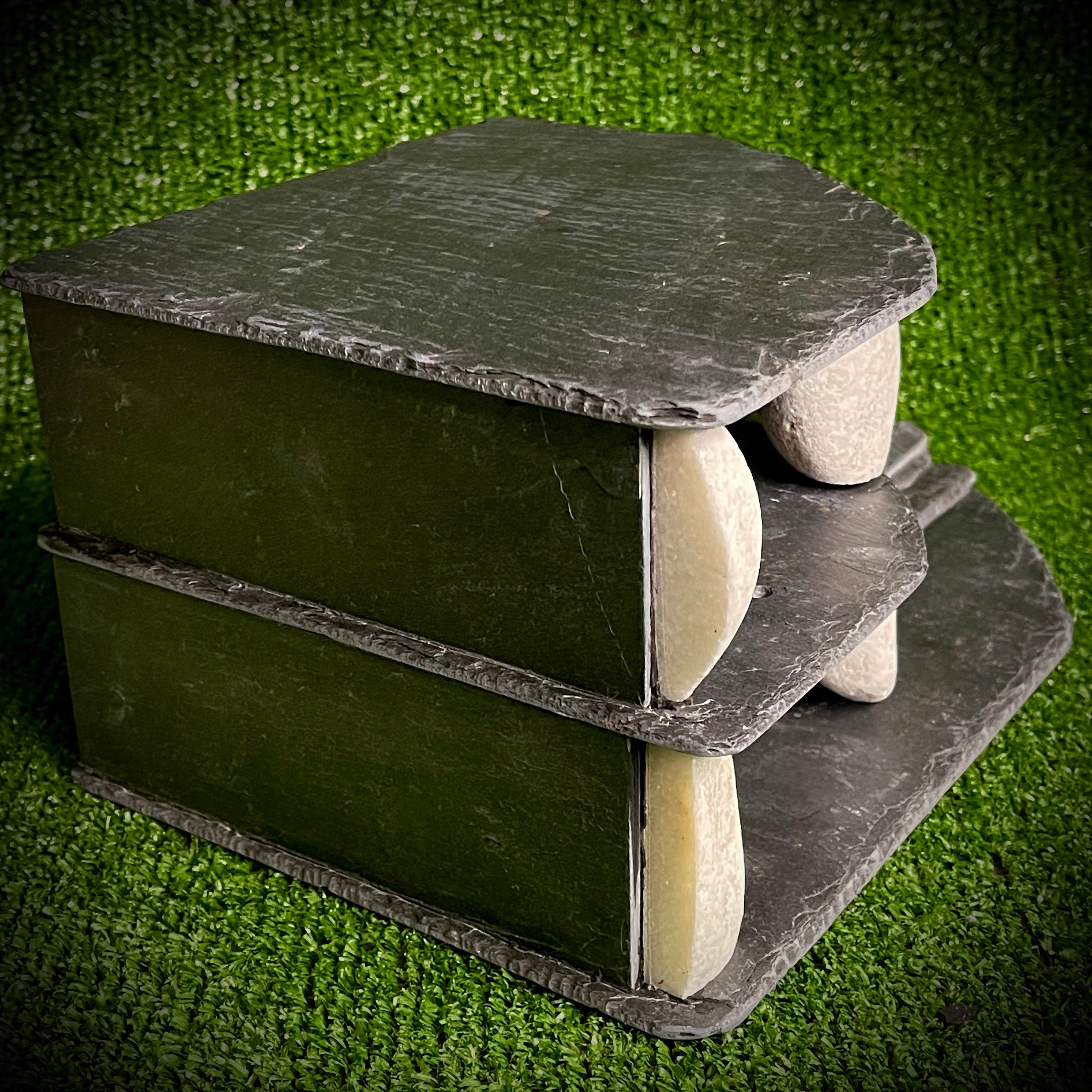 FLINTSTONE 2 Tier Ramp Handmade Natural Slate Cave - Etsy UK