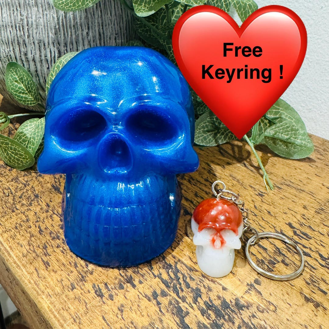 3D Black Resin Skulls Gothic Paperweight, Vivarium Decor, Free Postage ...