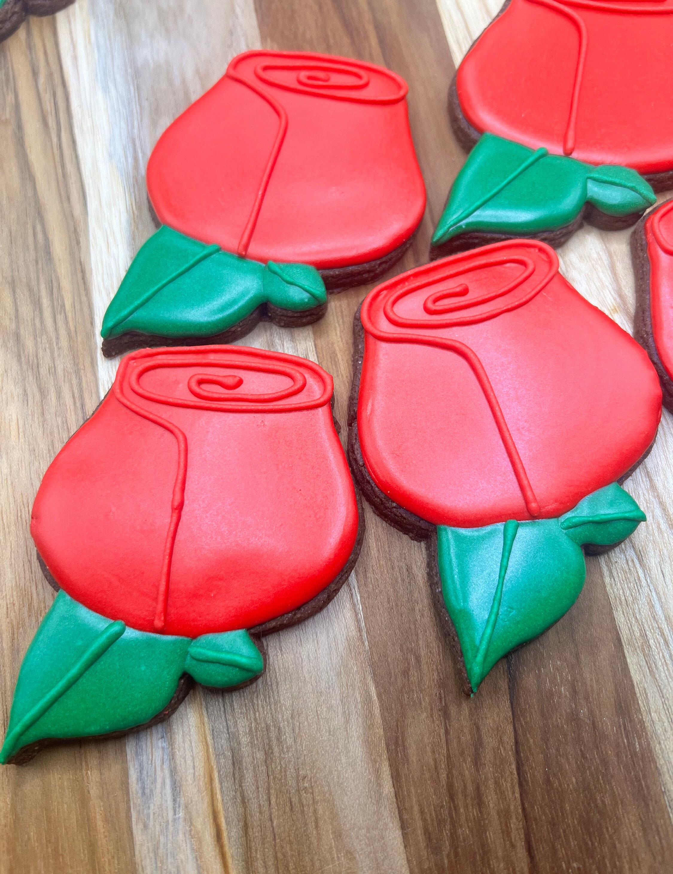 Rose Cookies Rosette Rosebud Flower Sugar Cookie Spring - Etsy