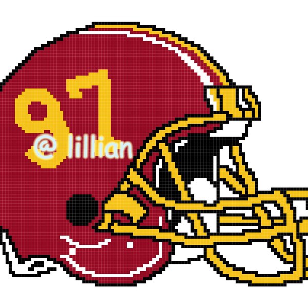 Cross Stitch Football Helmet Pattern - Etsy UK