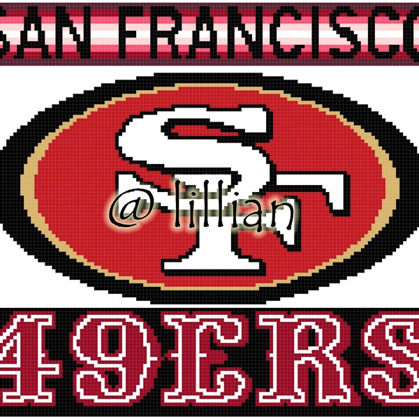 49ers Cross Stitch Pattern - Etsy
