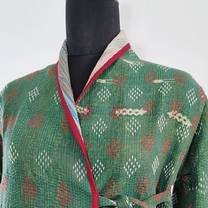 Short Vintage Angrakha Style Toast Jacket With Side Dori Tie-up and ...