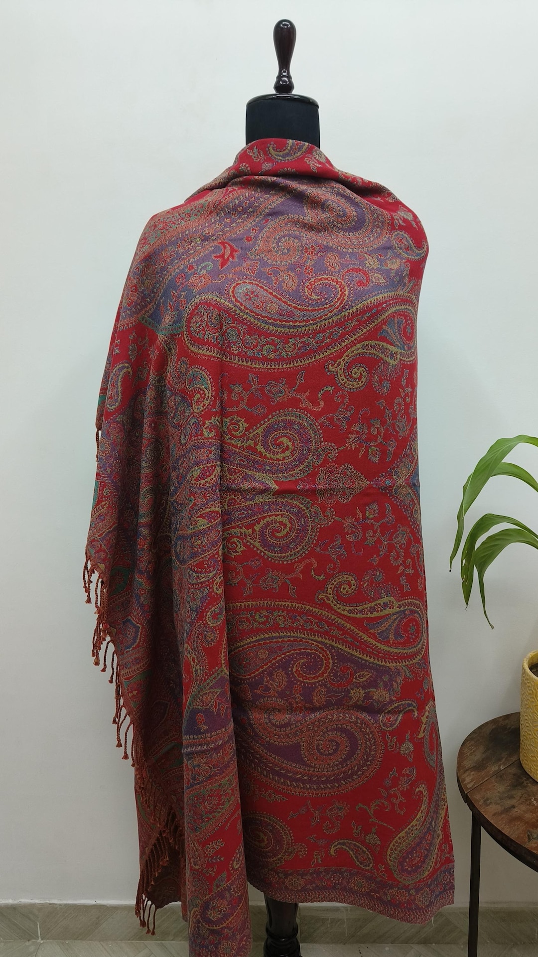 Cozy and Luxurious Boiled Merino Wool Reversible Shawl Women's Winter ...