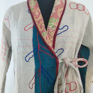 Long Handmade Traditional Angrakha Style Vintage Coat Toast Jacket With ...