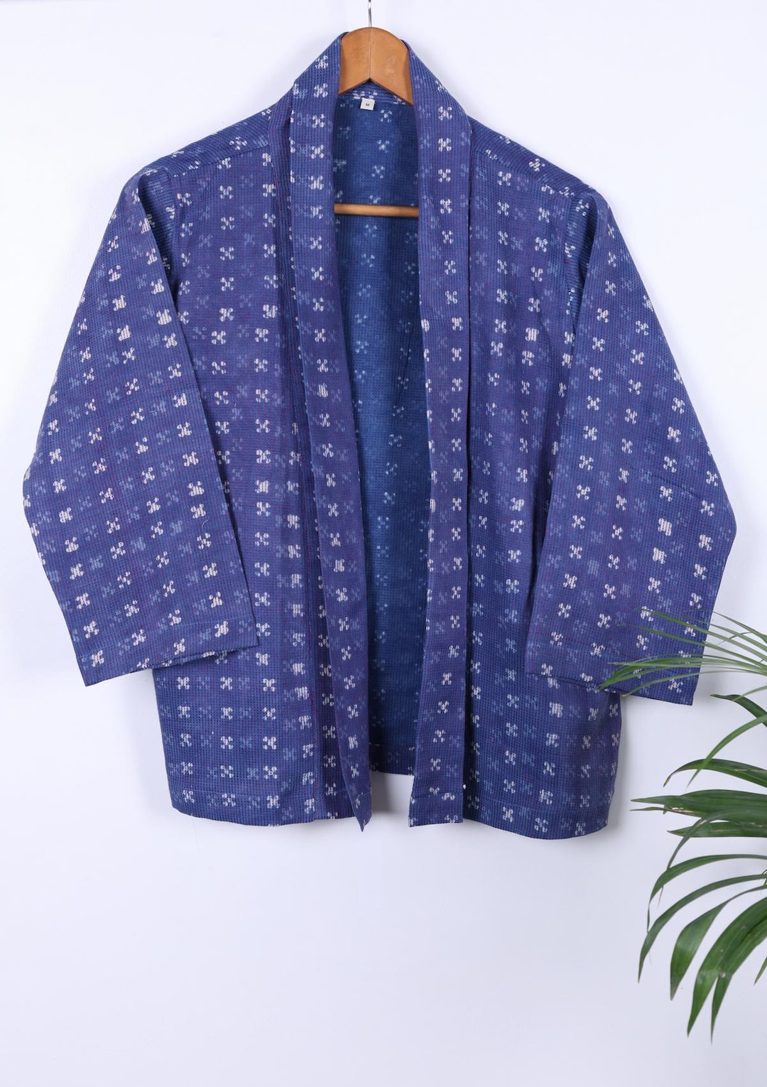 Vibrant Cotton Kimono Style Short Open Jacket for Women | Indigo ...