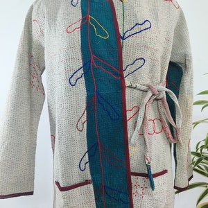 Long Handmade Traditional Angrakha Style Vintage Coat Toast Jacket With ...