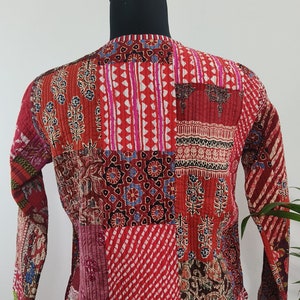 Boho Chic Patchwork Blockprinted Reversible Cotton Quilted Jacket V ...