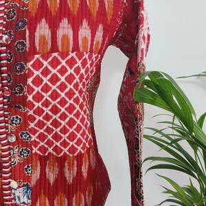 Boho Chic Patchwork Blockprinted Reversible Cotton Quilted Jacket | V ...