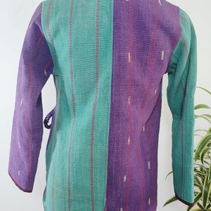 Long Handmade Traditional Angrakha Style Vintage Coat Toast Jacket With ...