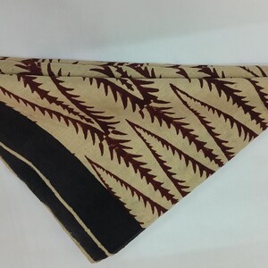 Hand Block Printed Cotton Bandana | Tribal Print Scarf | Brown & Beige ...