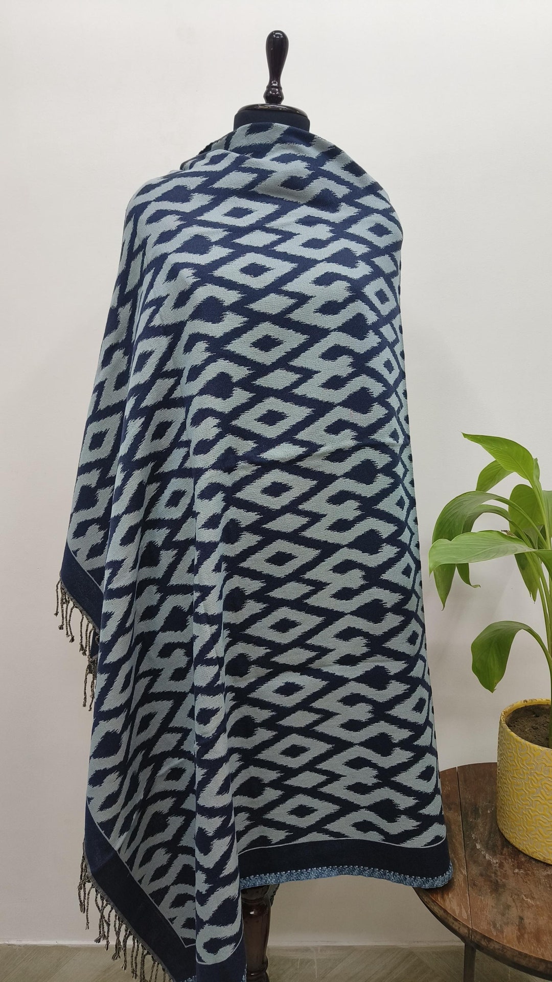 Cozy and Luxurious Boiled Merino Wool Reversible Shawl | Women's Winter ...