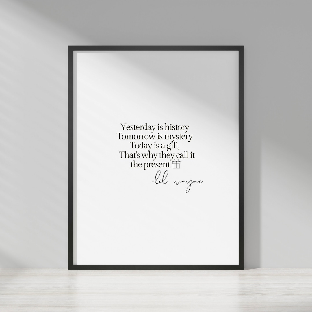 Lil Wayne 'lyric' Rap Print, Printable Wall Art, Digital Print, Rap ...