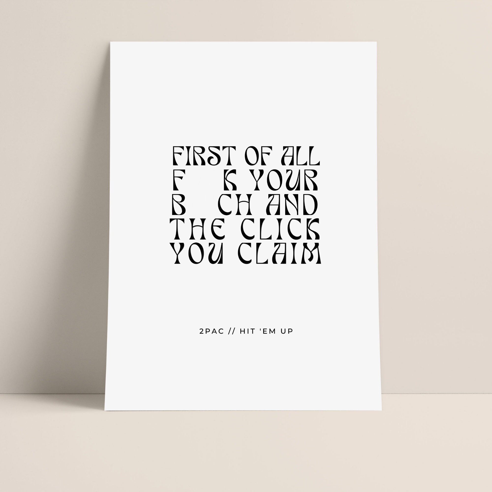 2pac Print Tupac Shakur Rap Poster Hip Hop Print Tupac - Etsy