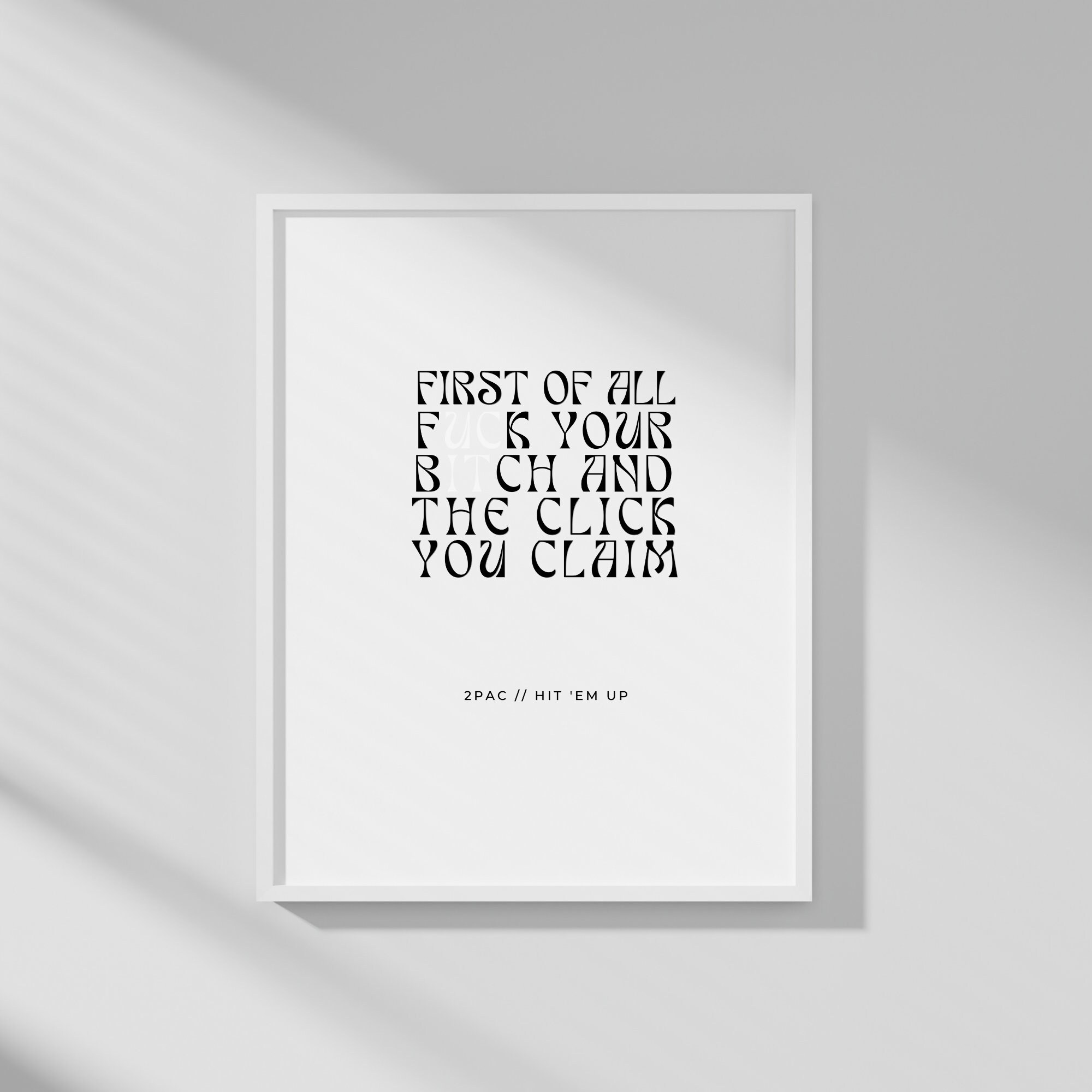 2pac Print Tupac Shakur Rap Poster Hip Hop Print Tupac - Etsy