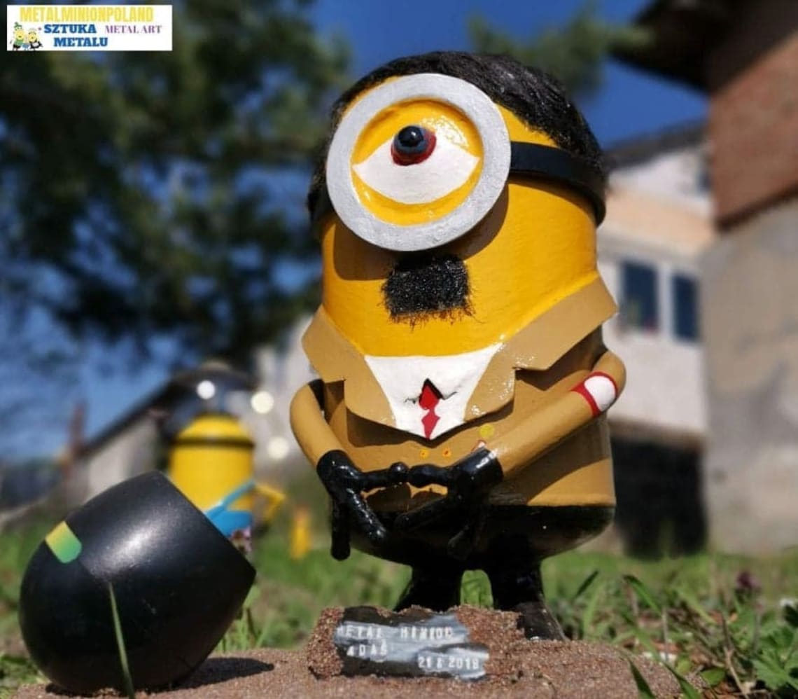 Scrap Metal Art Sculpture Minions Adolf Hitler Adaś Nr. - Etsy India