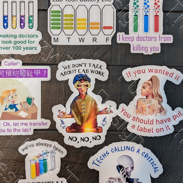 Laboratory Stickers - Etsy