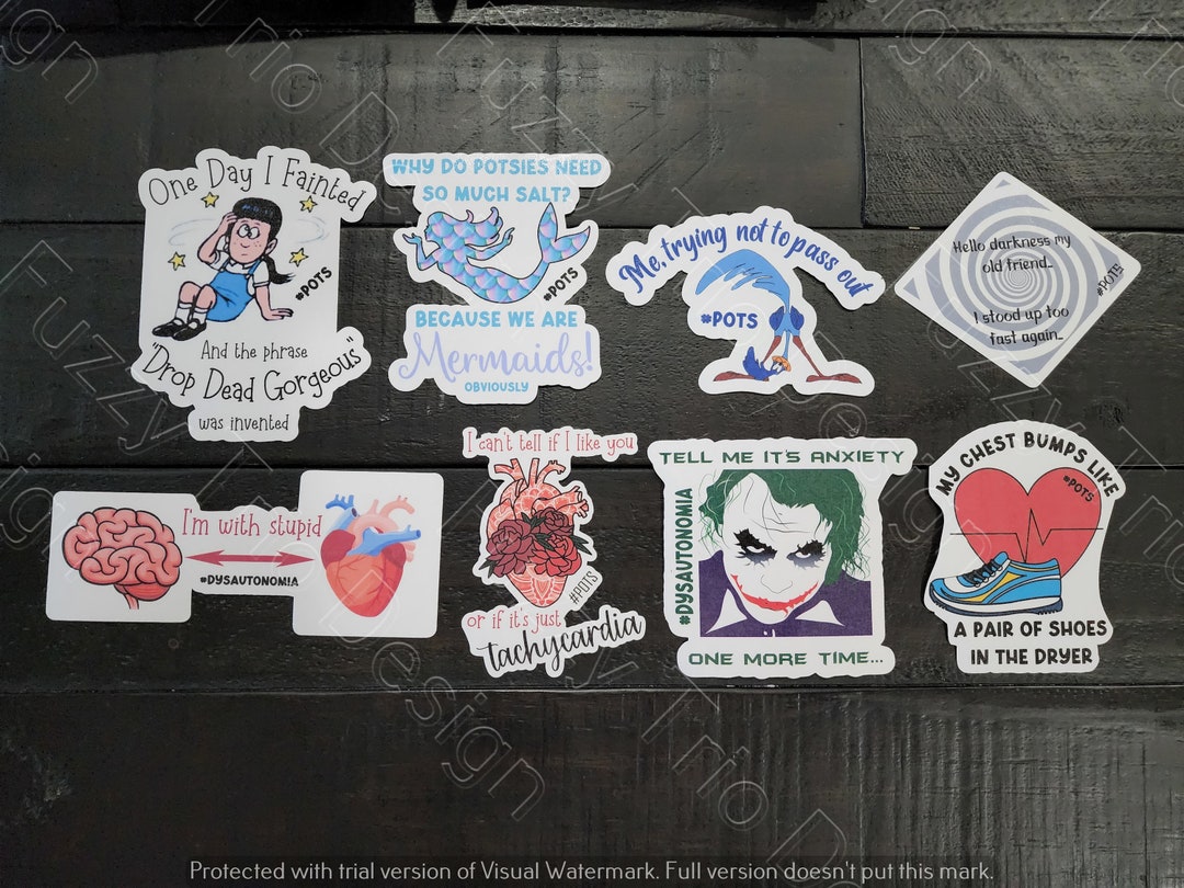 POTS Dysautonomia Stickers - for All My POTSIES Out There! - Etsy