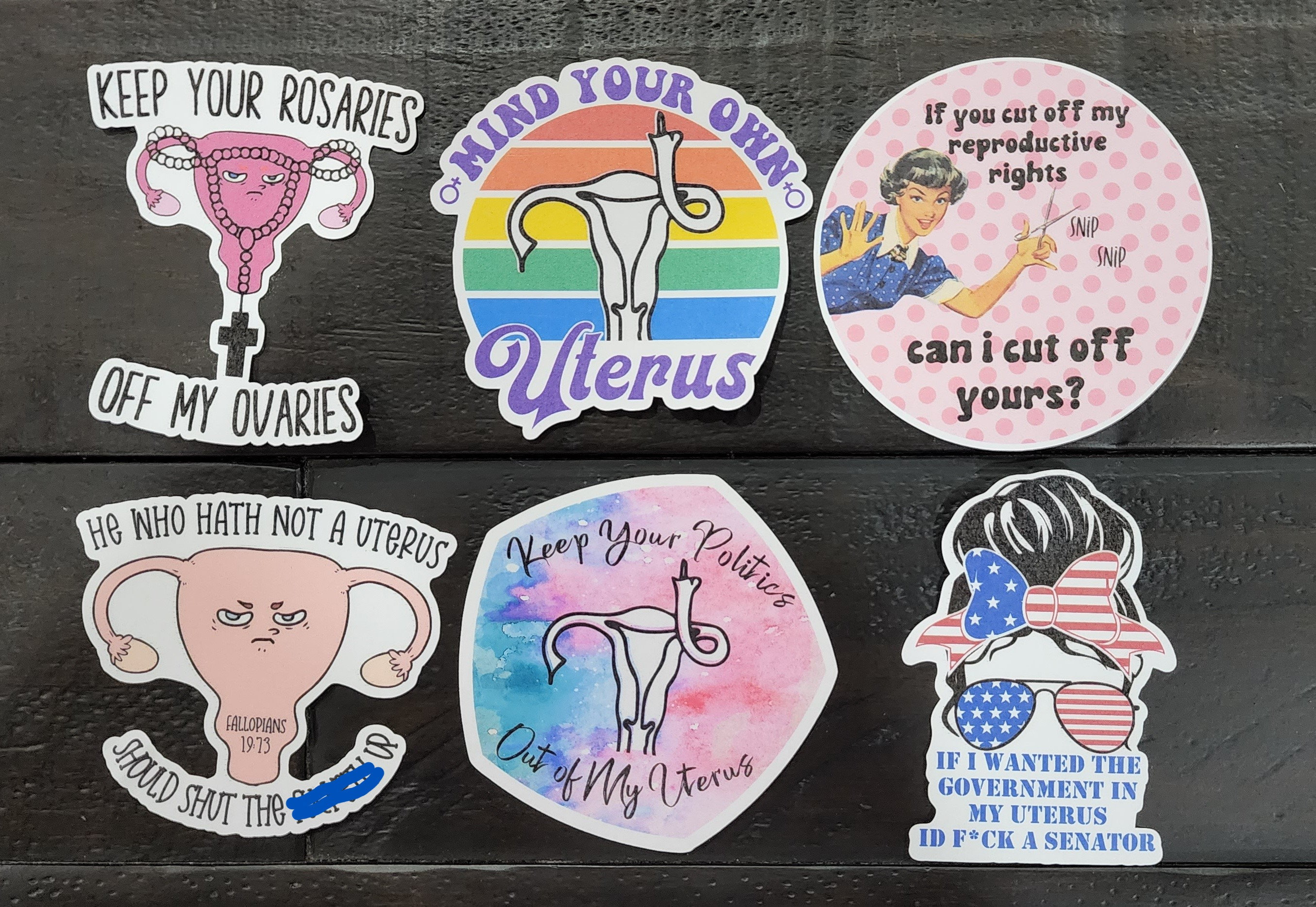 Uterus Stickers | Roe V Wade | Humor | B5G1 Free | FREE SHIPPING!! - Etsy