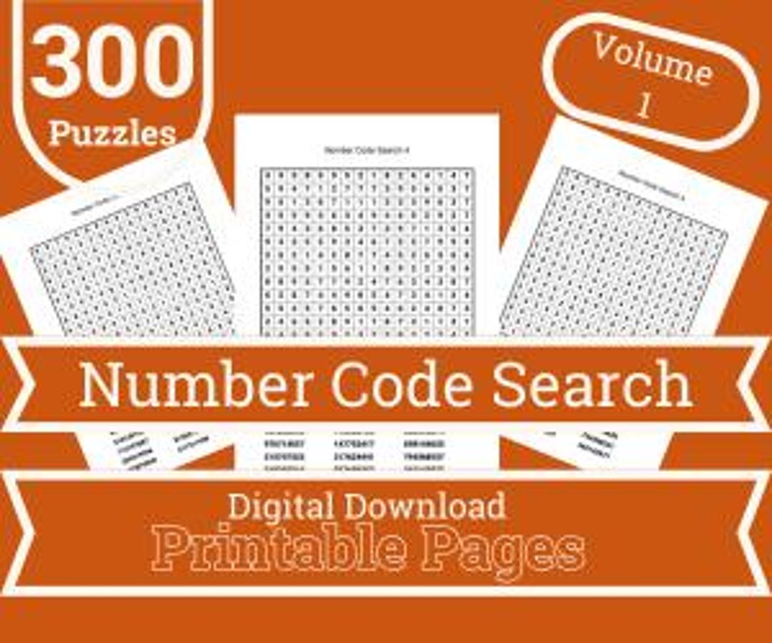 Number Code Search Puzzles - 300 Puzzles With Solutions | Printable ...