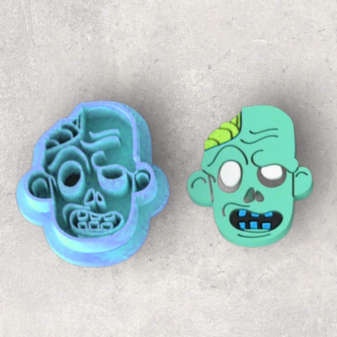 Halloween Zombie Head Clay Cutter| Polymer Clay Shape Cutter ...