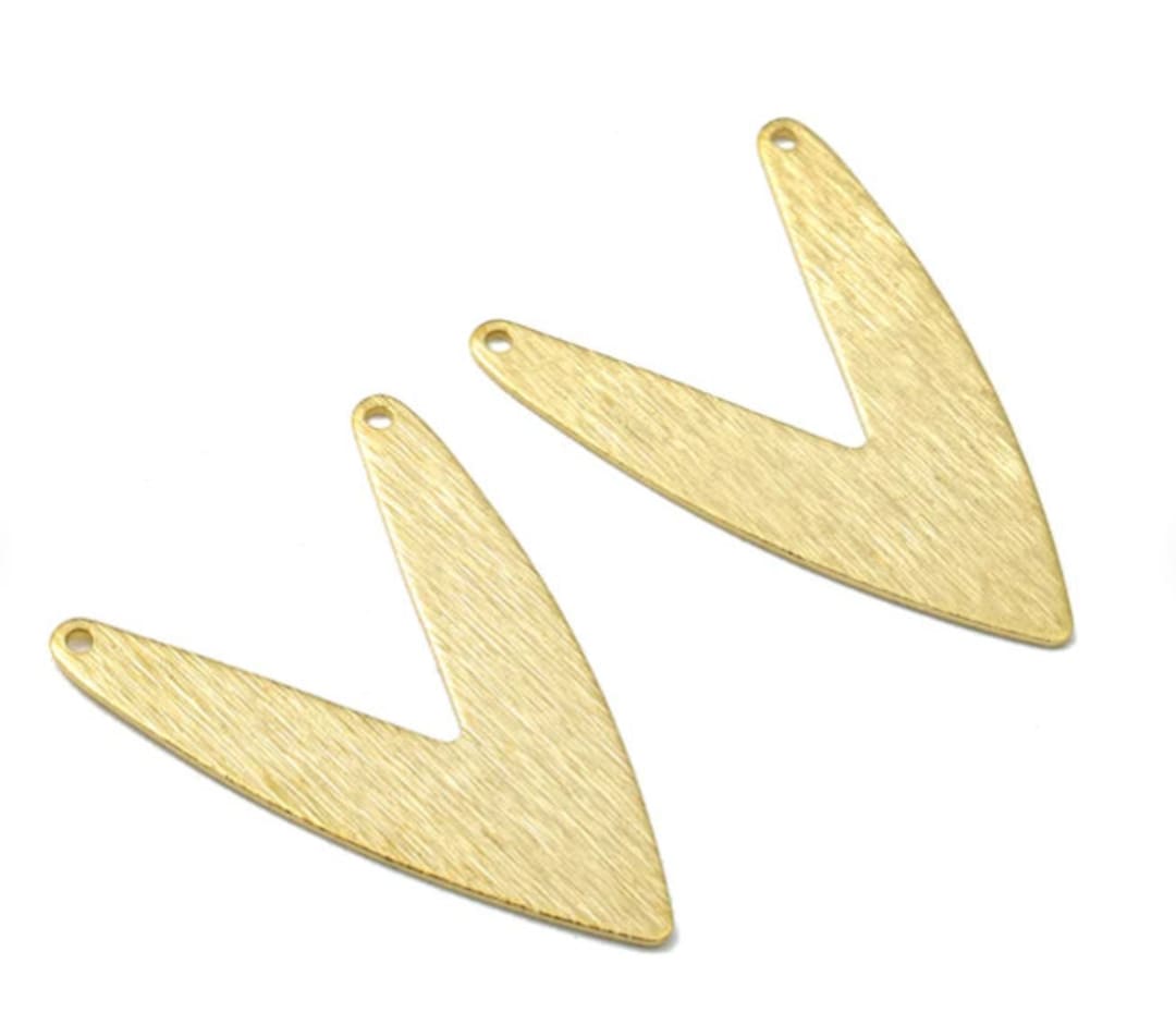 2 Pieces Brass Texture Arrow Connectors Raw Brass Arrow - Etsy