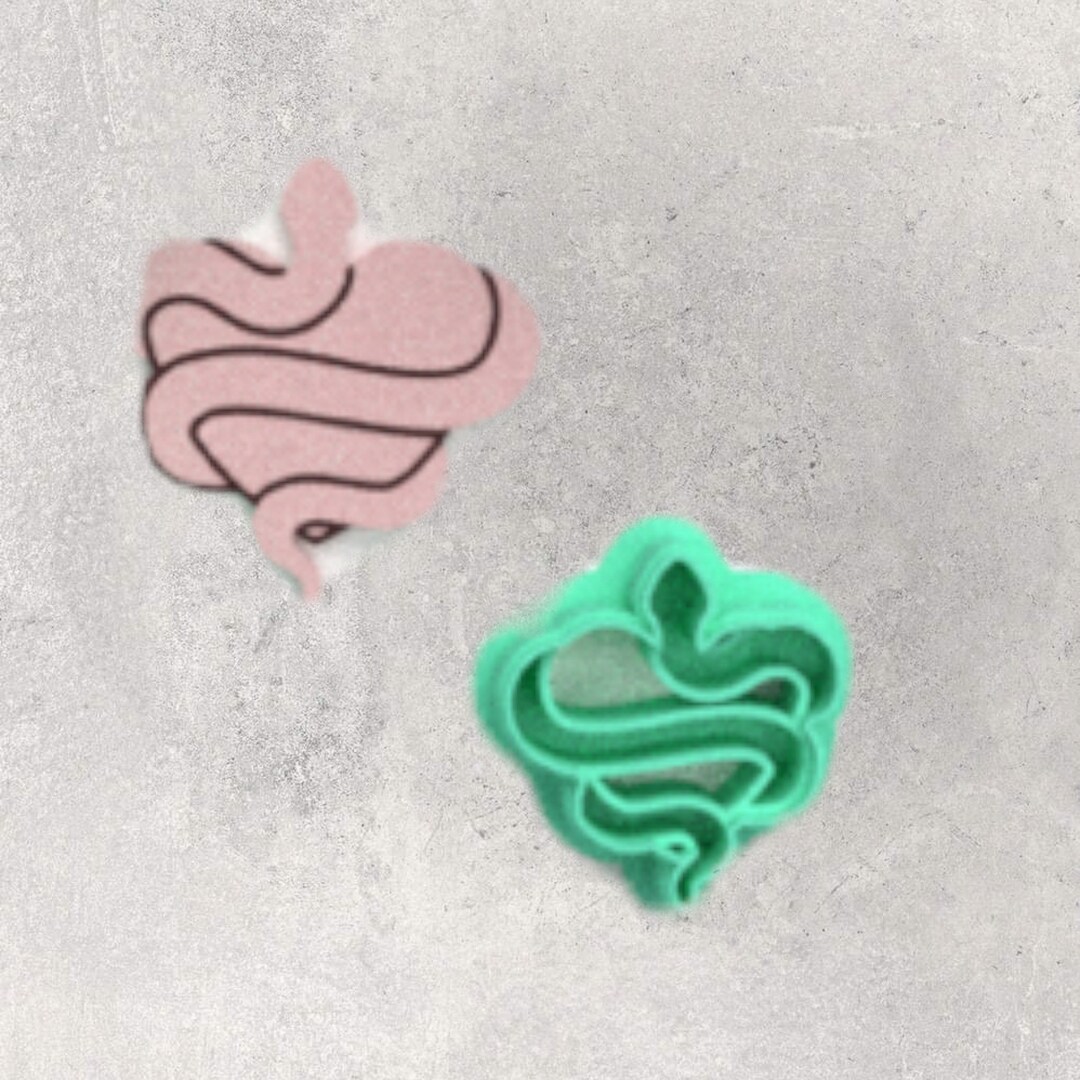 Snake Wrapped Heart Clay Cutter| Polymer Clay Shape Cutter | Embossing ...