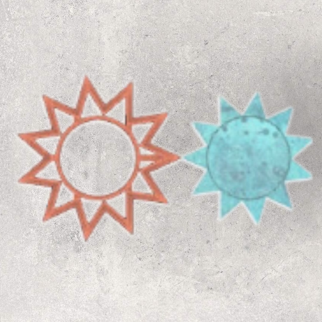 Aztec Sun Embossed Clay Cutter Polymer Clay Shape Cutter Embossing ...