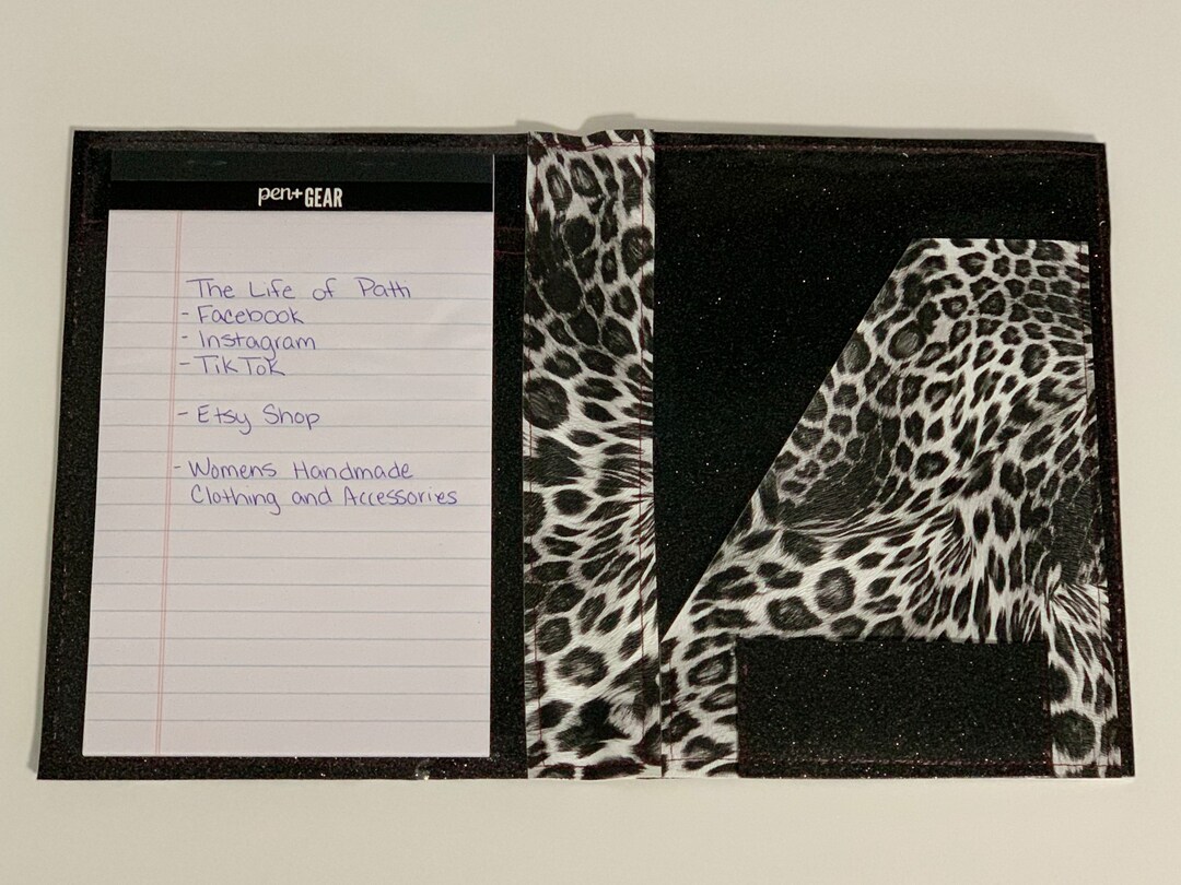 Black and White Animal Print With Glitter Black Moondance Notebook ...