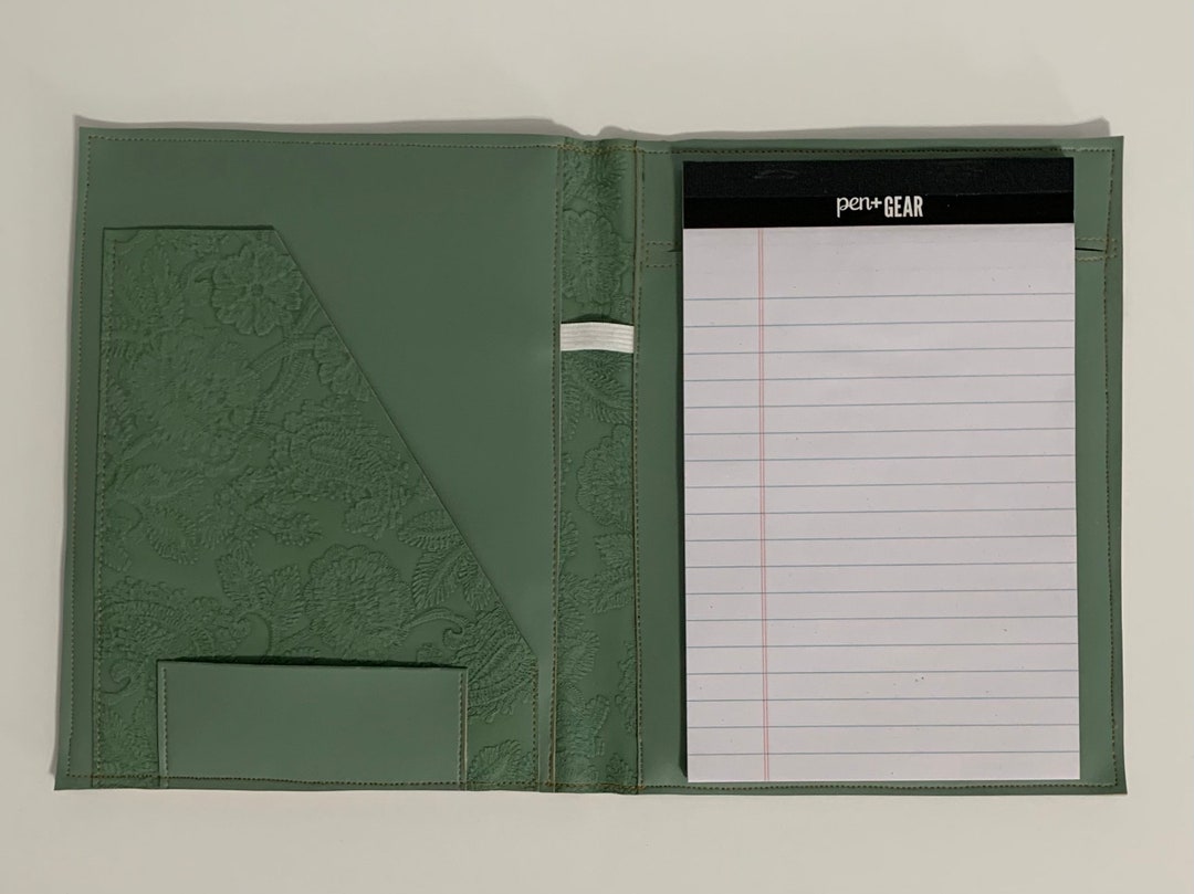 Embossed Green Floral and Solid Green Moondance Notebook Holder - Etsy