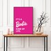 Barbie Inspired Wall Art Barbie Poster You Can Be Anything - Etsy