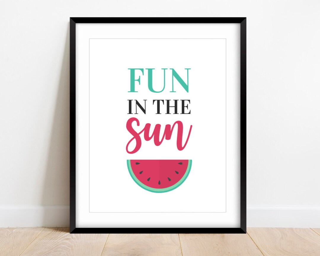 Fun in the Sun Wall Sign, Summer Wall Decor, Summer Art, Summer Sign ...