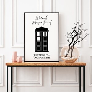 Doctor Who Poster: Tardis Wall Art, 11th Doctor Quote (digital Download ...