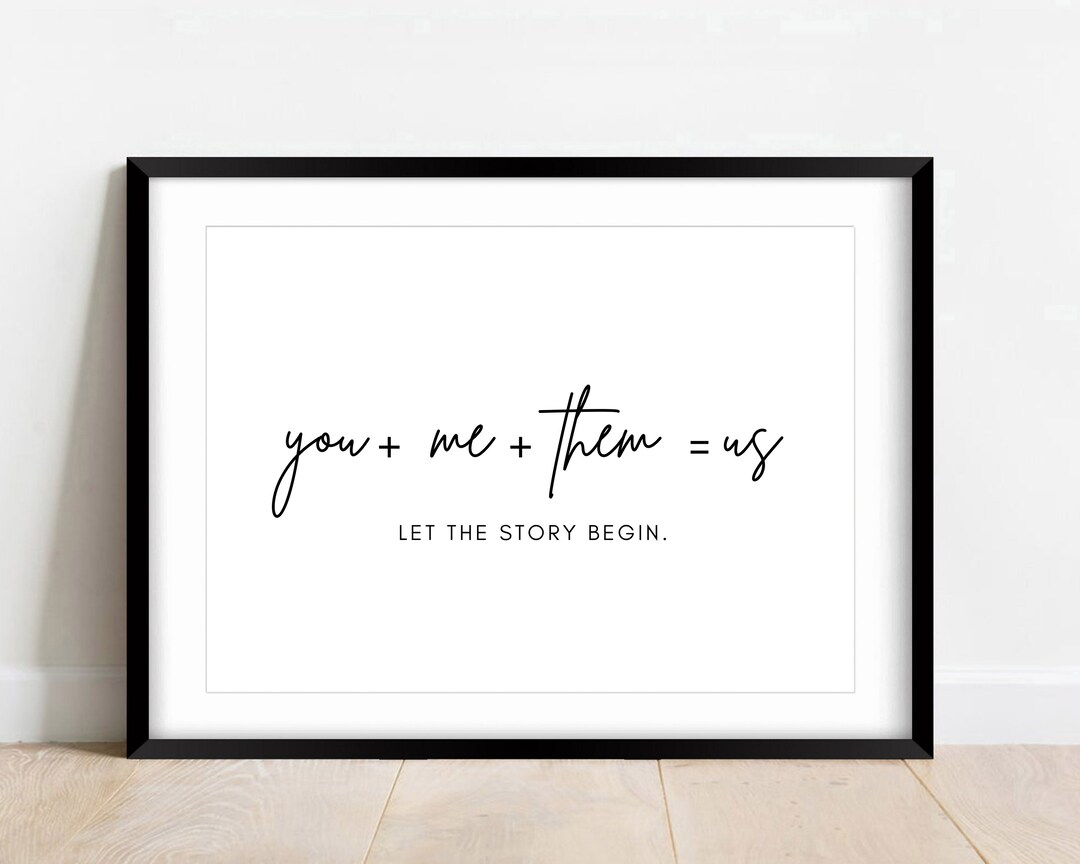 You Me Them = Us Family Wall Art Print (digital Download) - Etsy
