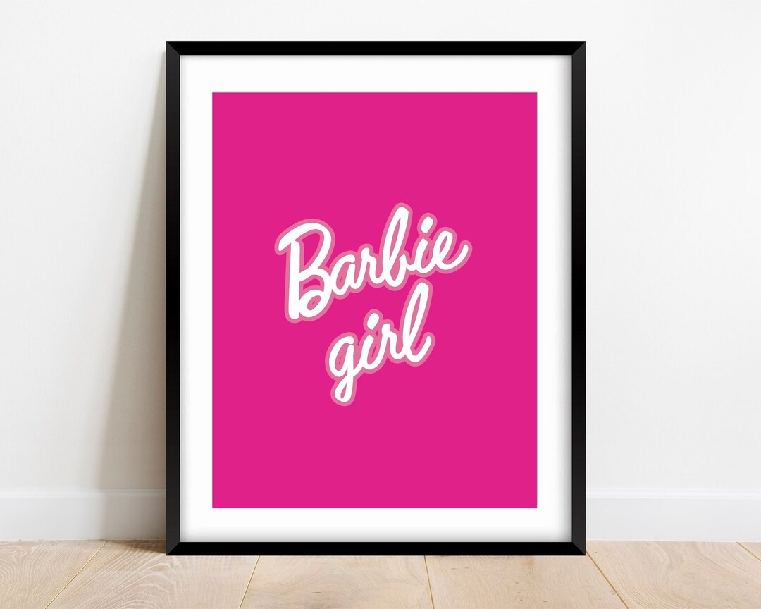 Barbie Inspired Wall Art Barbie Poster Barbie Print Pretty - Etsy