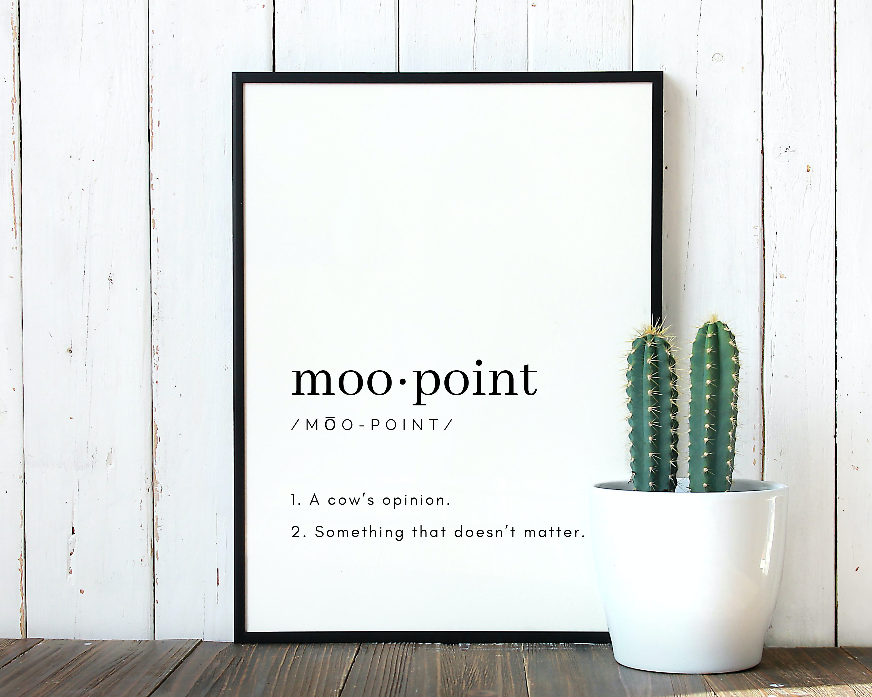 Moo Point Friends Definition Dictionary Print, Friends Funny Wall Print ...