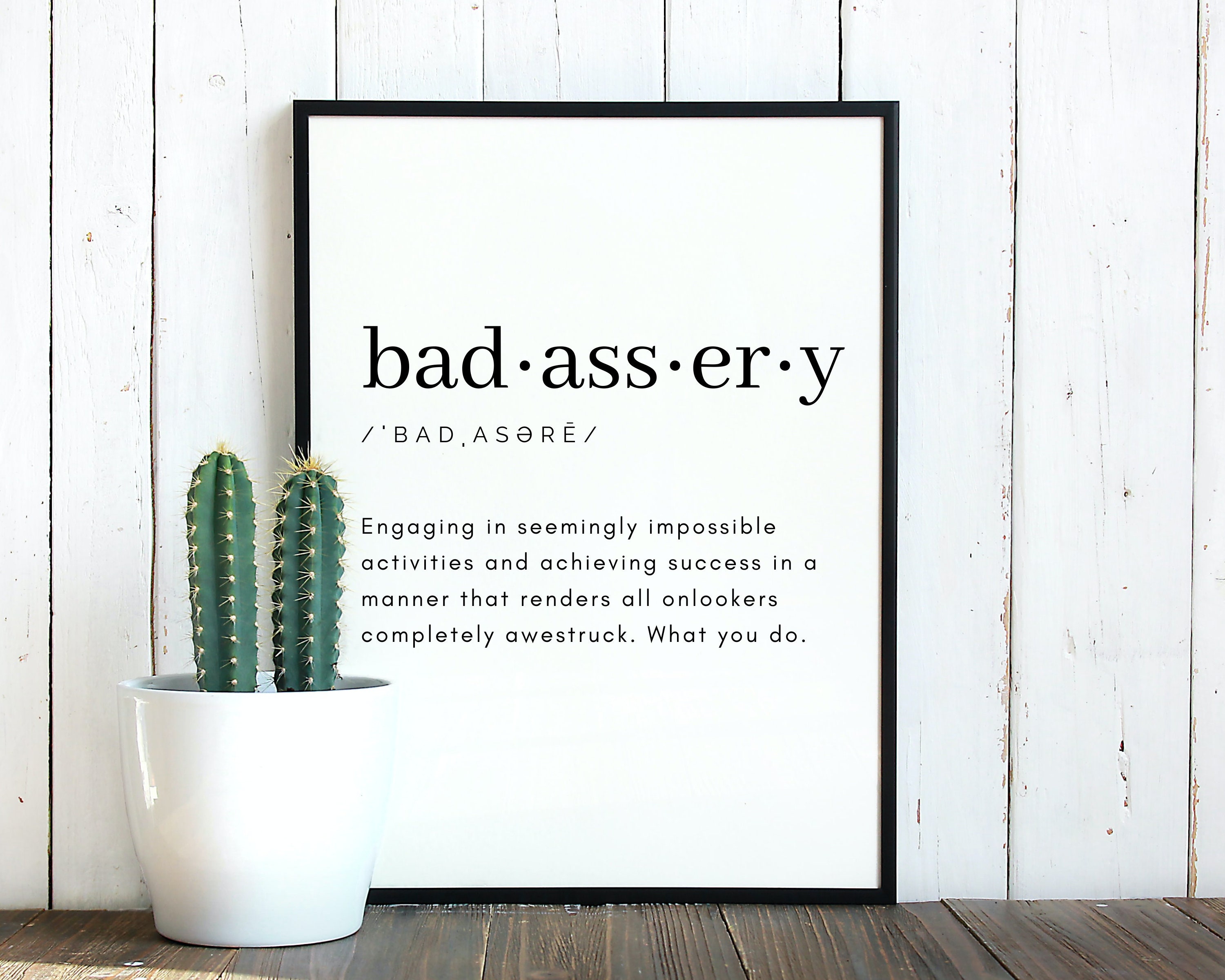 Badassery Definition Quote PRINTABLE Quote Strong Women - Etsy