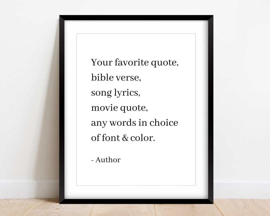 Modern Custom Quote, Custom Quote Print, Personalized Quote ...
