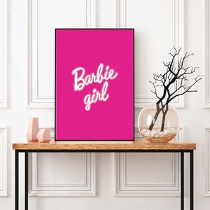 Barbie Inspired Wall Art Barbie Poster Barbie Print Pretty - Etsy