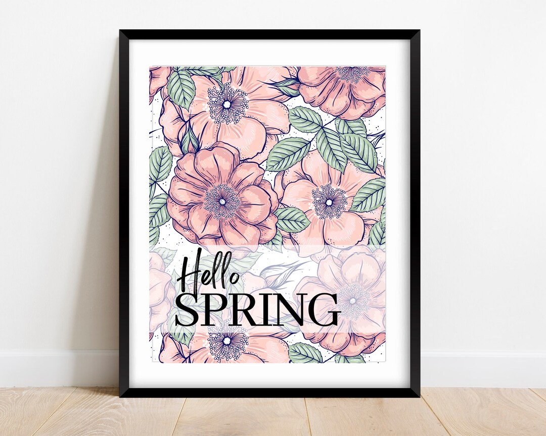 Bonjour Spring Printable Wall Art Spring Decor Spring Home - Etsy France