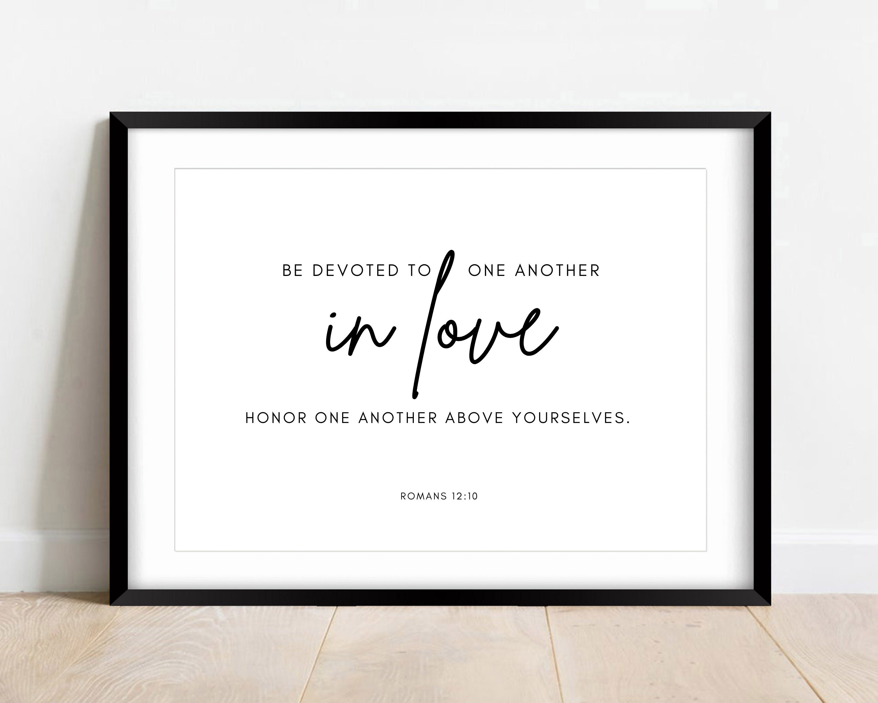 Be Devoted to One Another in Love Bible Verses Printable - Etsy