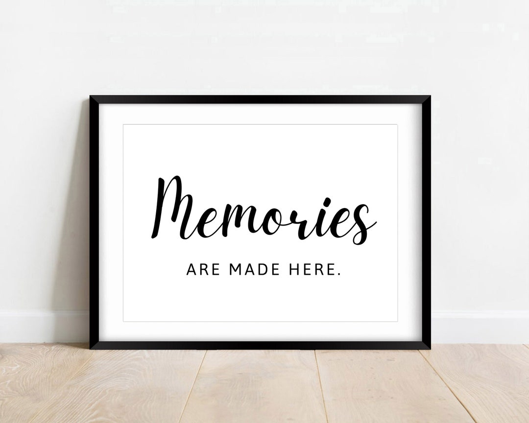 Memories Are Made Here PRINTABLE Wall Art, Family Bedroom Decor, Family ...