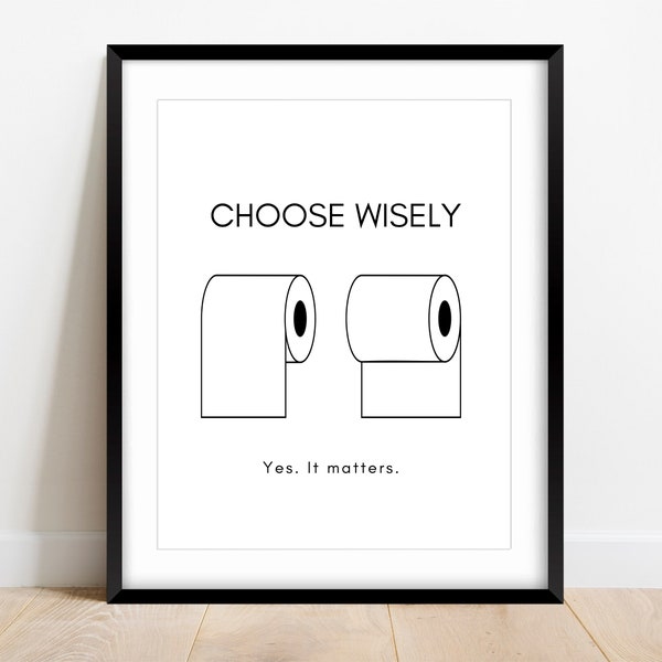 Printable Toilet Paper Bathroom Art - Etsy