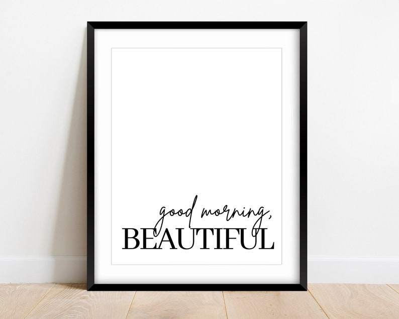 Good Morning Beautiful Sign Good Morning Wall Art Good - Etsy
